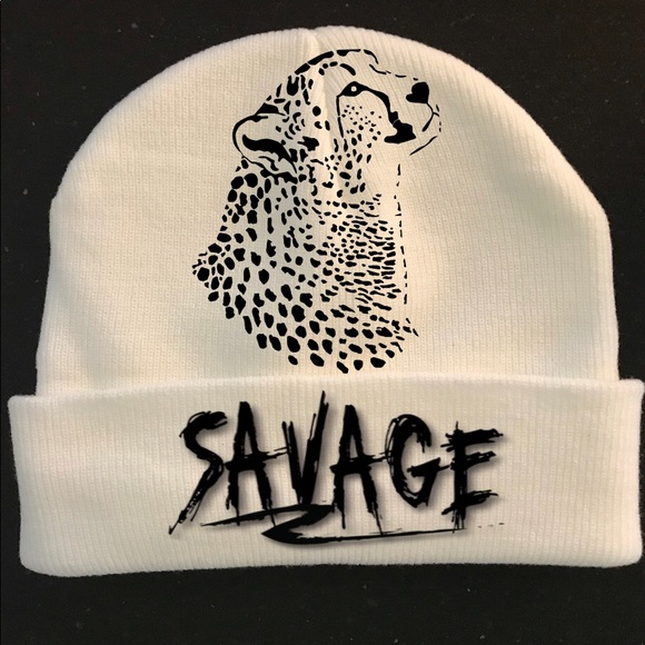 Accessories | Savage Leopard White Black Skull Winter Cap | Poshmark